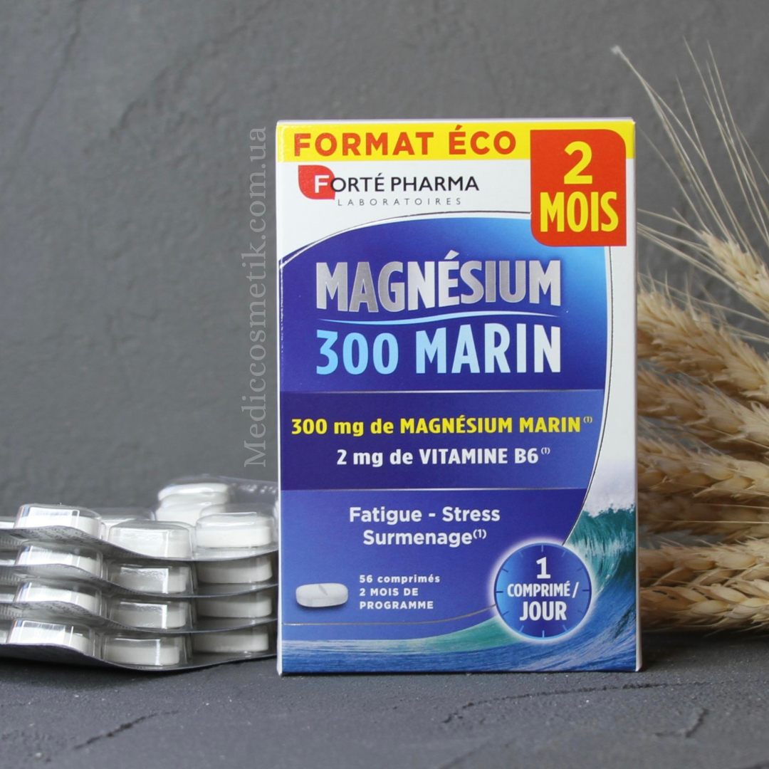 Купить Magnesium 300 Marin Forté Pharma - магний и витамин B6 56 штук ...